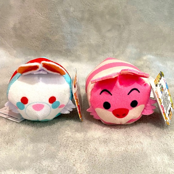 Disney | Toys | Disney White Rabbit And Cheshire Cat Tsum Tsums 2 Nwt ...